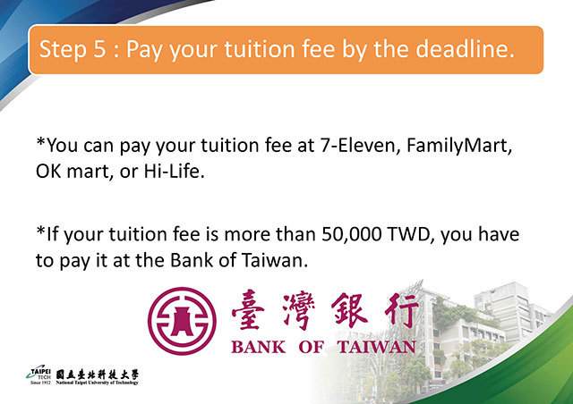 Print out Tuition Bill - National Taipei University of Technology